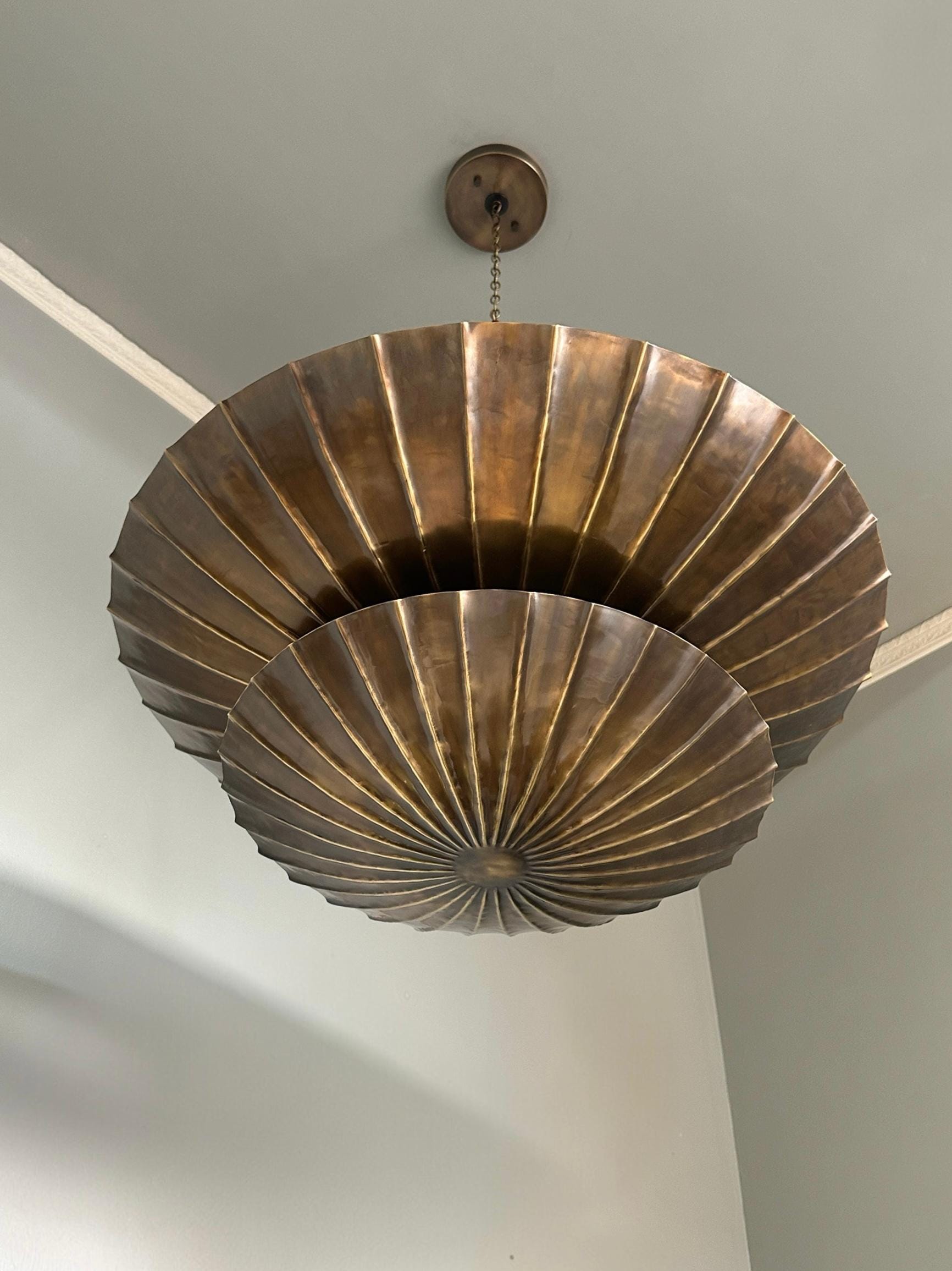 Vintage Double Dome Ceiling Light– Rustic Industrial Farmhouse Lighting ...