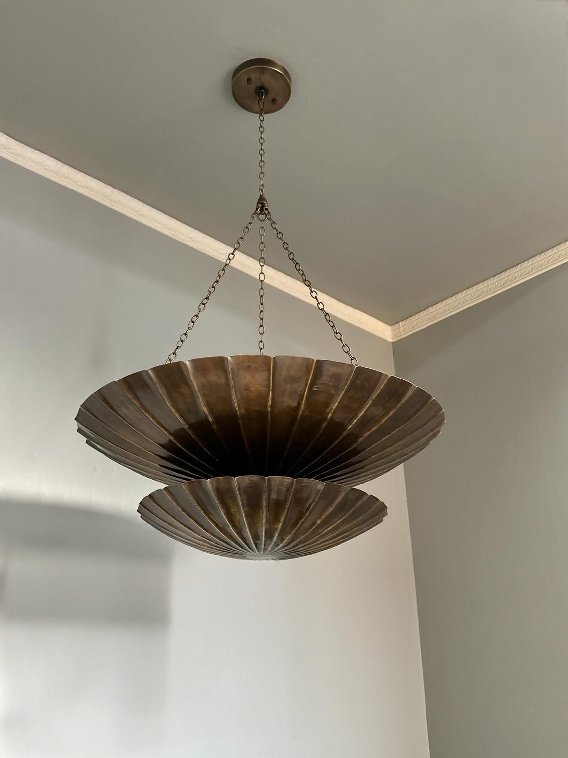 Vintage Double Dome Ceiling Light– Rustic Industrial Farmhouse Lighting ...