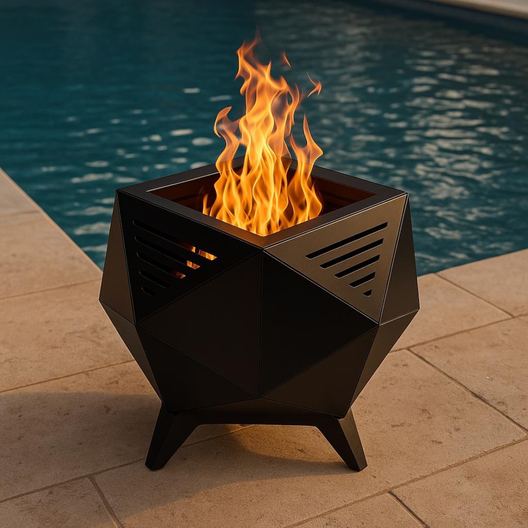 Geometric Design Fire Pit – (DXF) - Etsy