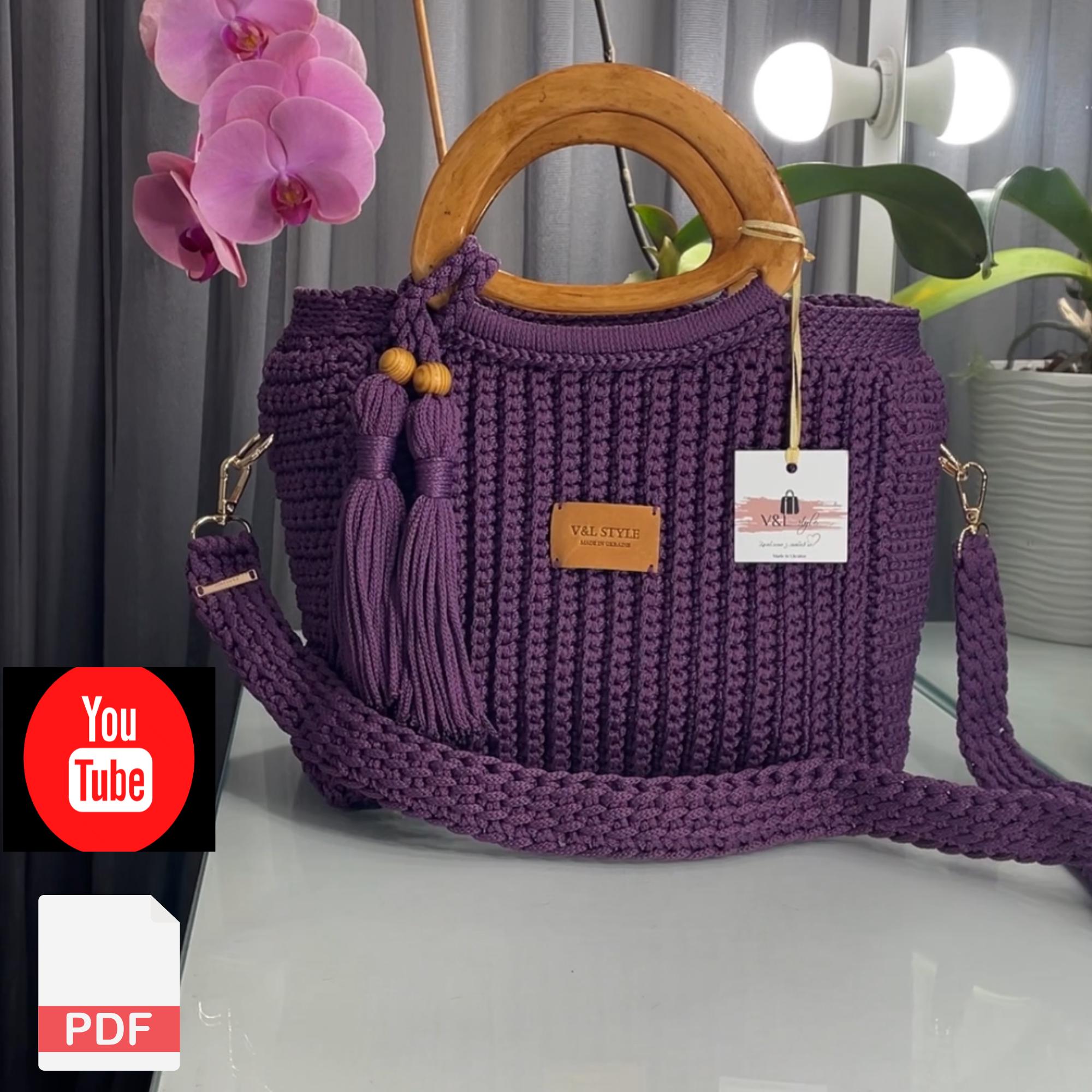 Crochet Bag Video Tutorial (PDF Link) | DIY Handbag Pattern | Purse ...