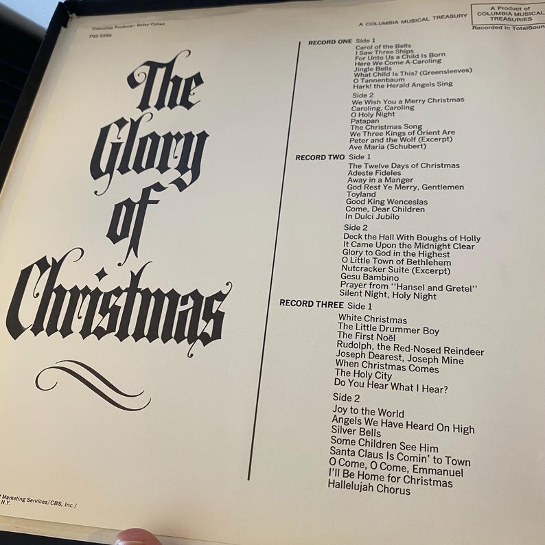 Vintage 1960s Christmas Vinyl Box Set: the Glory of Christmas 3-LP - Etsy