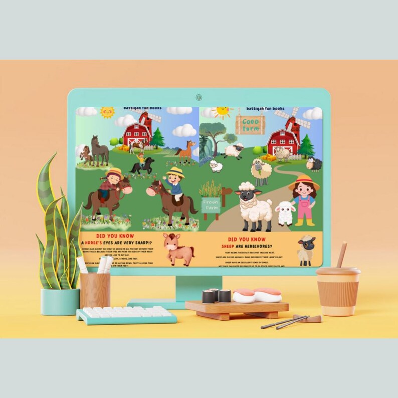 Farm Animal Fun Facts Booklet - Printable PDF for Kids | Instant ...