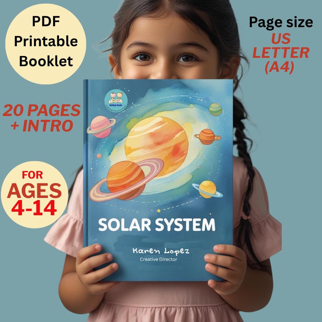 Solar System Booklet, PDF Print, 20 Pages Loaded With Fun Facts, Good ...