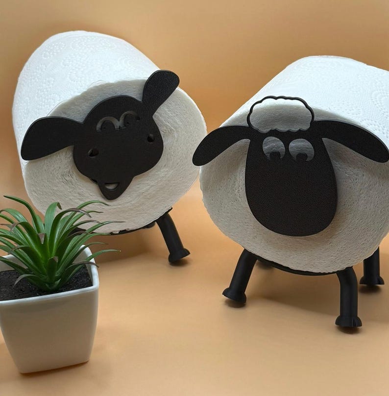 Shaun the Sheep Toilet Roll Holder: 3D Printed Farmhouse Bathroom Decor ...