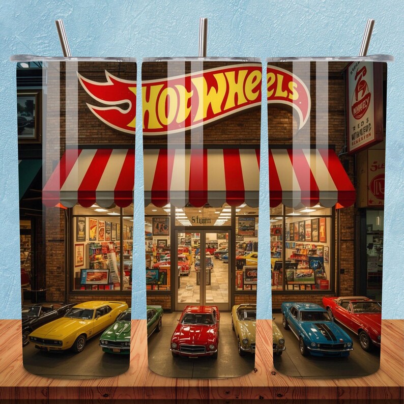 Retro Classic Car Tumbler Wrap – Racing Car Collection 20oz Tumbler ...