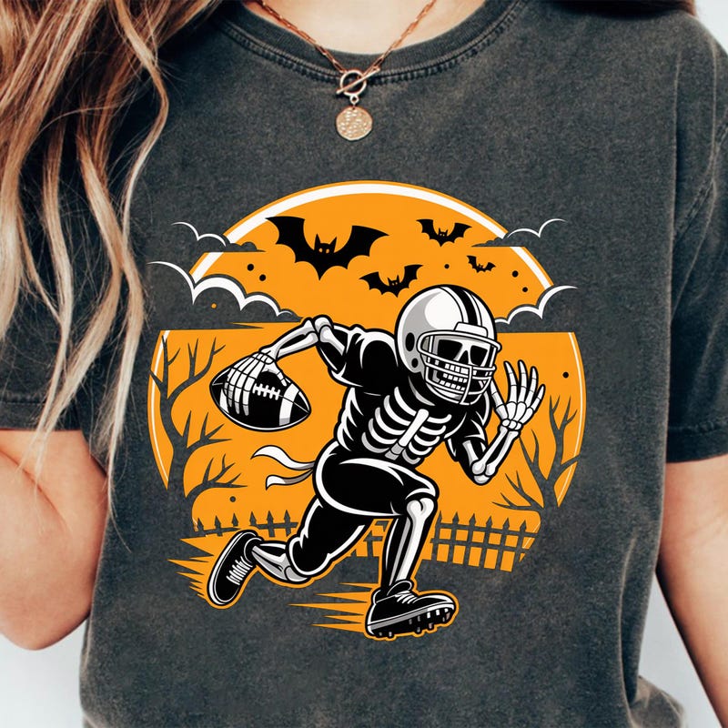Halloween Football Skeleton - Etsy
