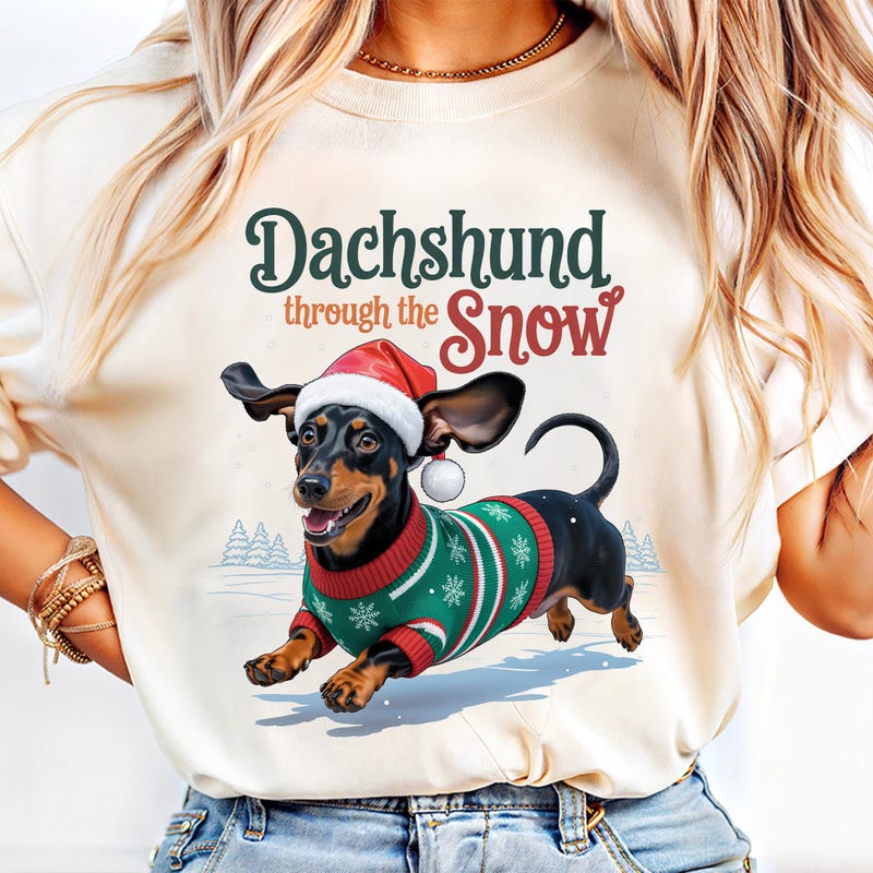 Dachshund Through the Snow - Etsy