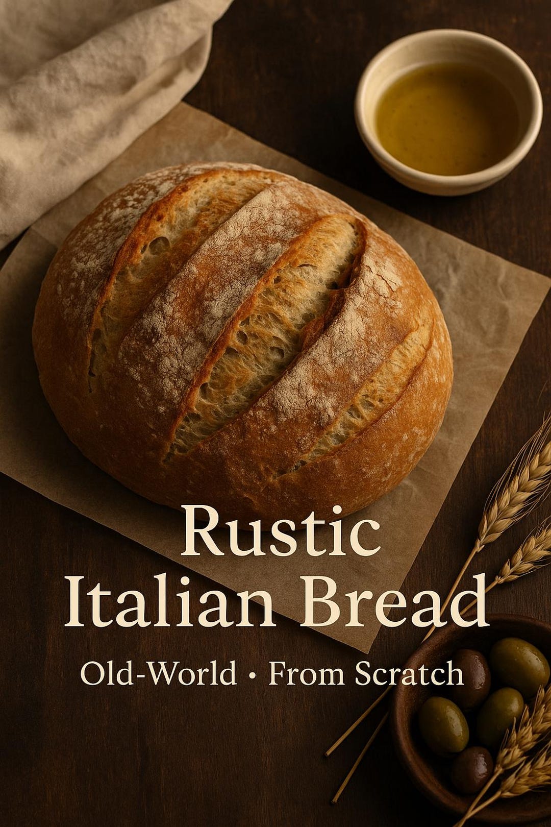 Rustic Italian Bread Recipe - Etsy