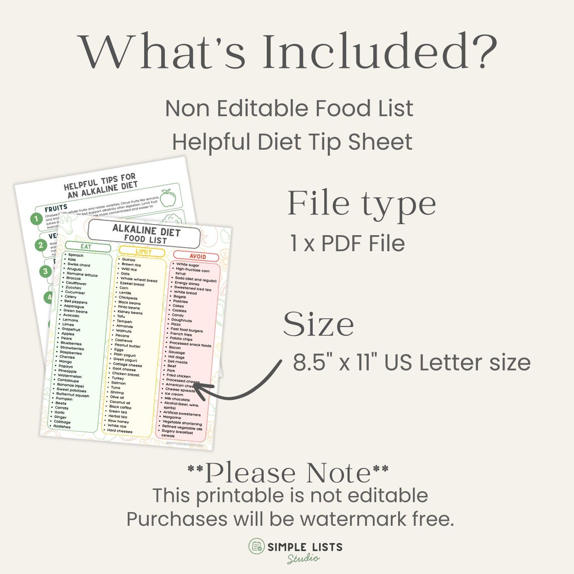 Alkaline Diet Food List, Alkaline Foods Cheat Sheet, Acid-alkaline Food ...