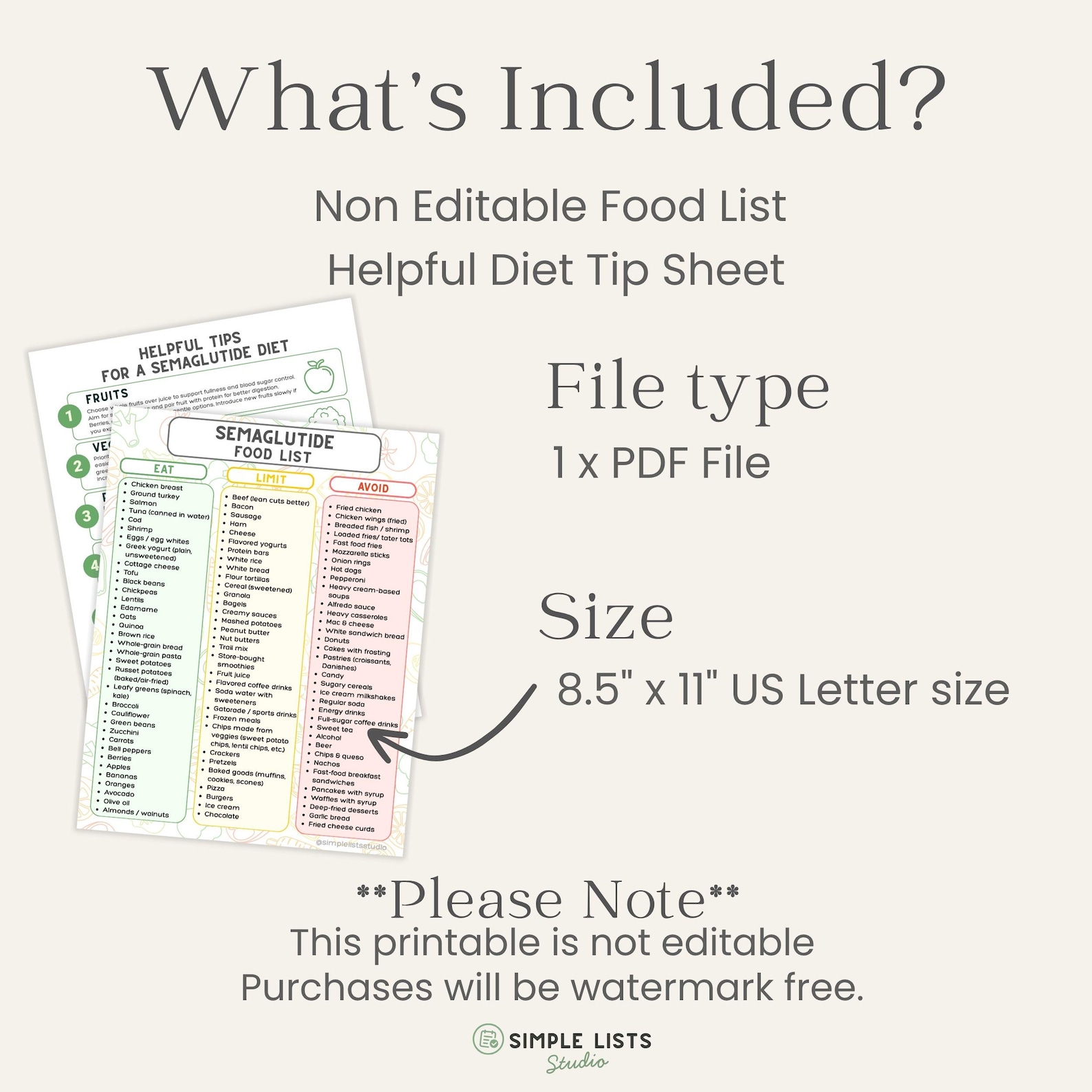 Semaglutide Food List Printable, Ozempic Wegovy Meal Planning, Eat ...
