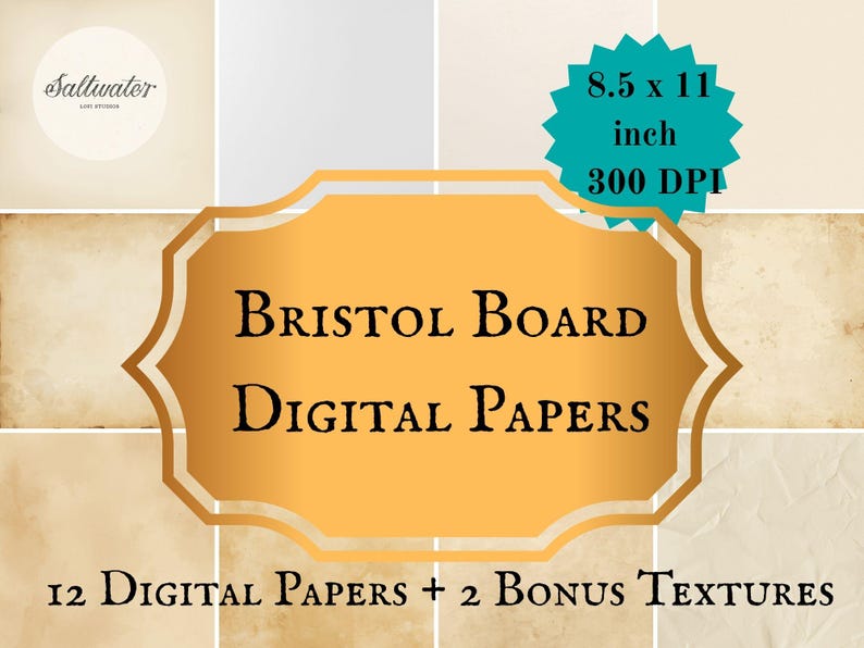 Bristol Board Digital Paper Textures: Procreate, Tattoo Stencils (JPG ...