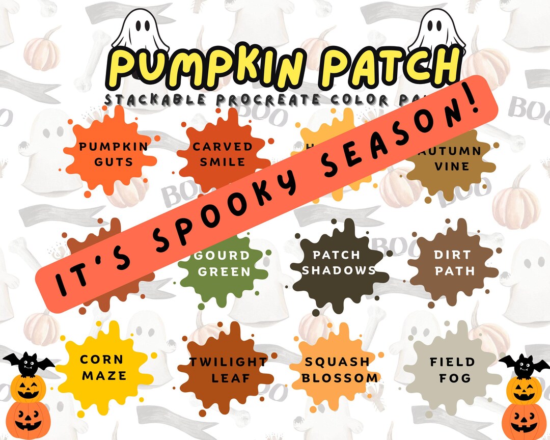 Procreate Color Palette Halloween Swatch, Pumpkin Patch Procreate ...