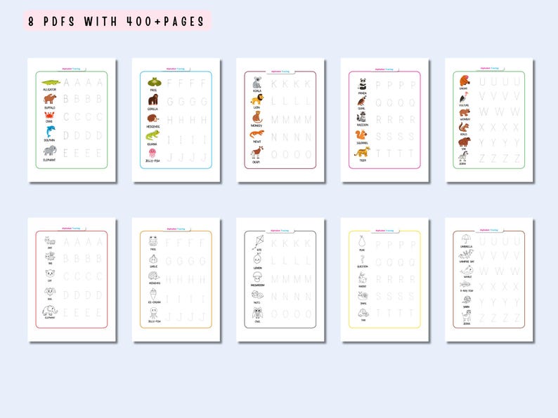 Preschool Alphabet Worksheets | A-Z Tracing, Dabbing, Coloring ...