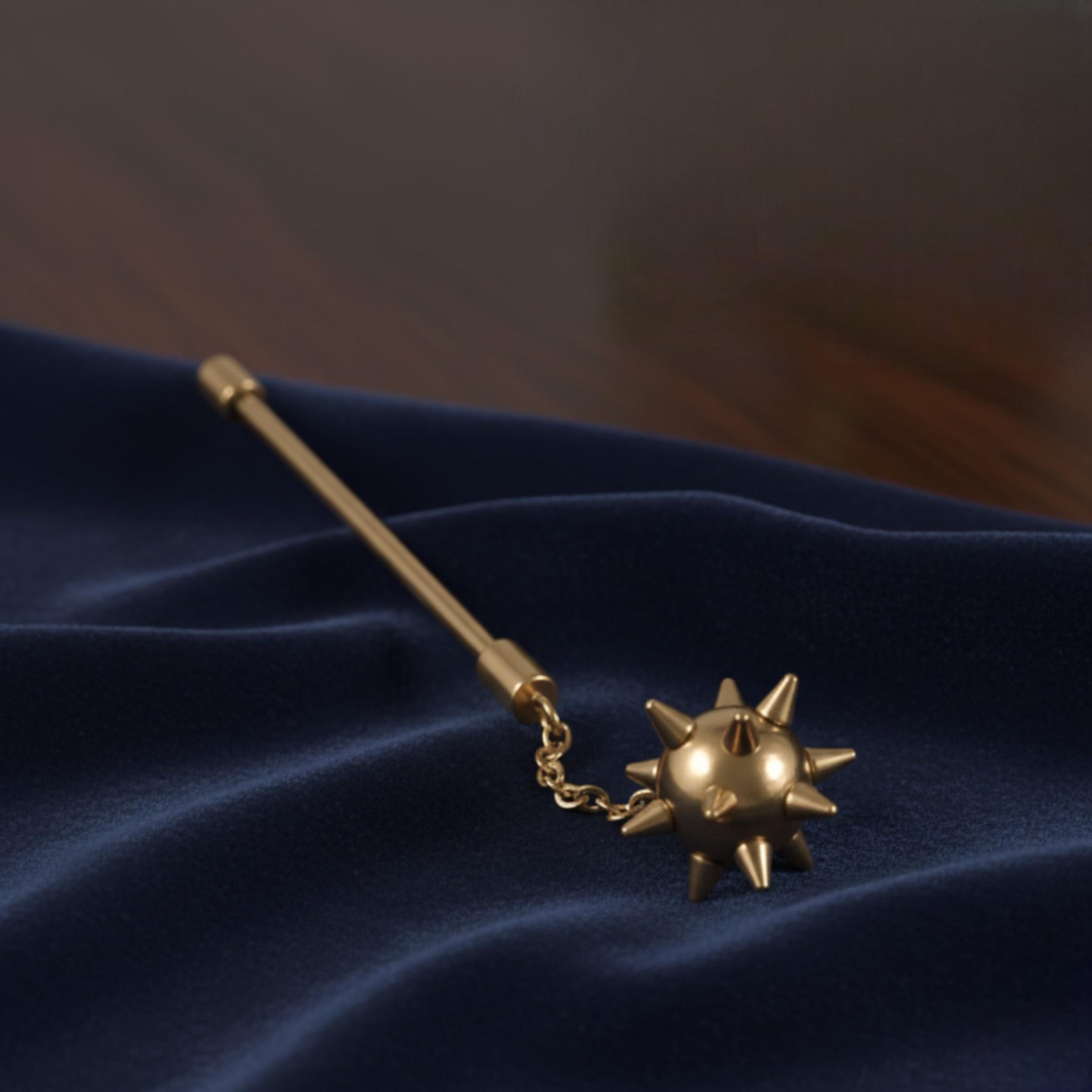 Medieval Inspired Meteor Hammer Barbell, 14G Industrial Piercing ...
