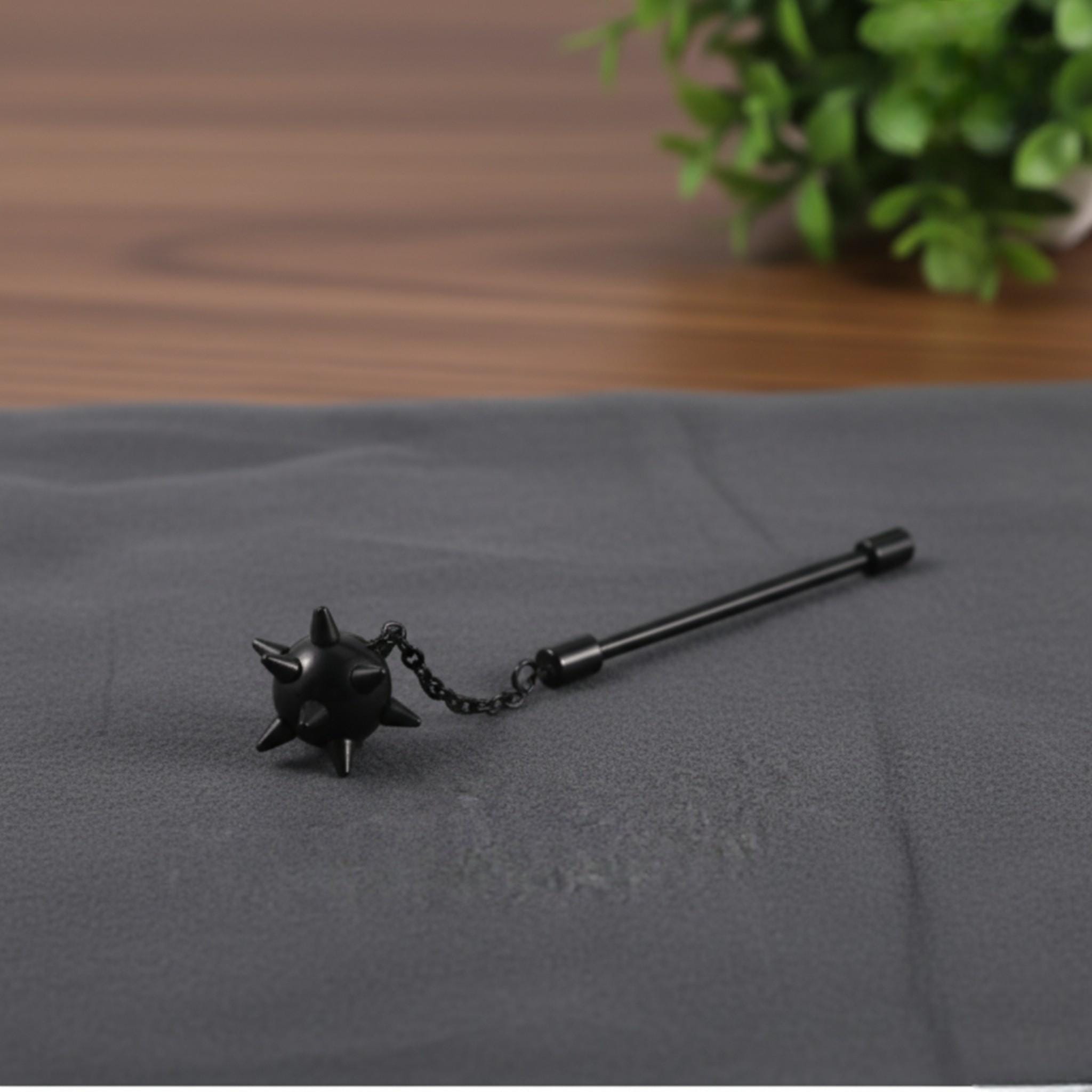 Medieval Inspired Meteor Hammer Barbell, 14G Industrial Piercing ...