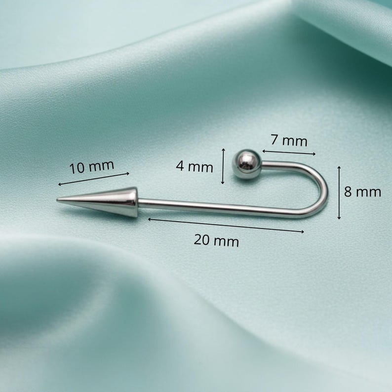 Industrial Floating Barbell, Piercing Earring, Stainless Steel, 16G ...
