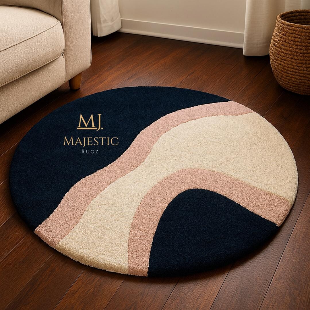 Hand Tufted Rug Circle Shape Tuft Rug, Custom Tufted Rug, 100% Woolen ...
