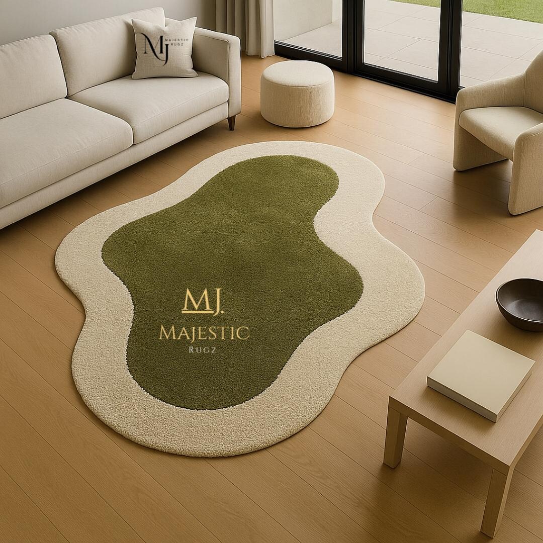 Hand Tufted Rug Irregular Shape Tuft Rug, Custom Tufted Rug, 100% ...