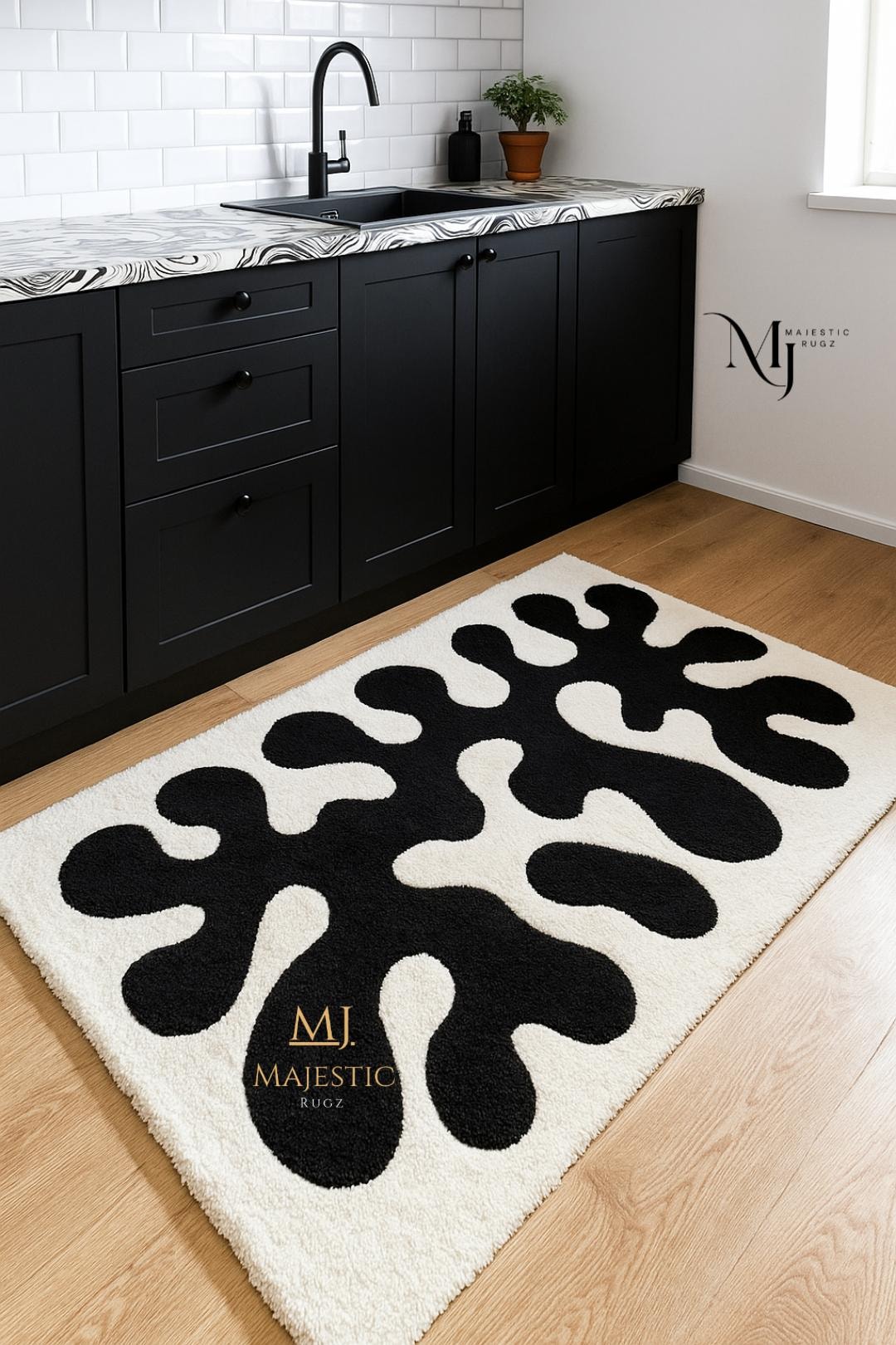 Hand Tufted Rug Modern Area Shape Tuft Rug, Custom Tufted Rug, 100% ...