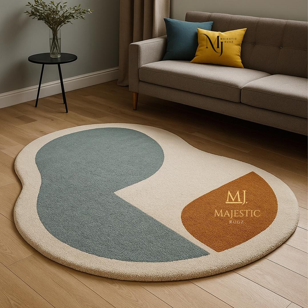 Hand Tufted Rug Irregular Shape Tuft Rug, Custom Tufted Rug, 100% ...