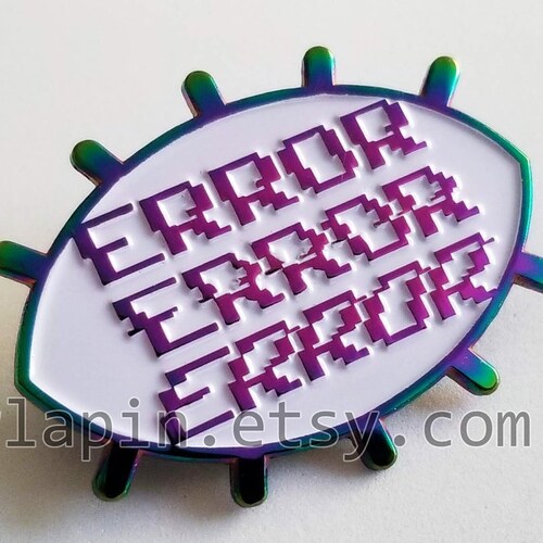 Rainbow Glitch Error Eye Enamel Pin 1.75 | Etsy