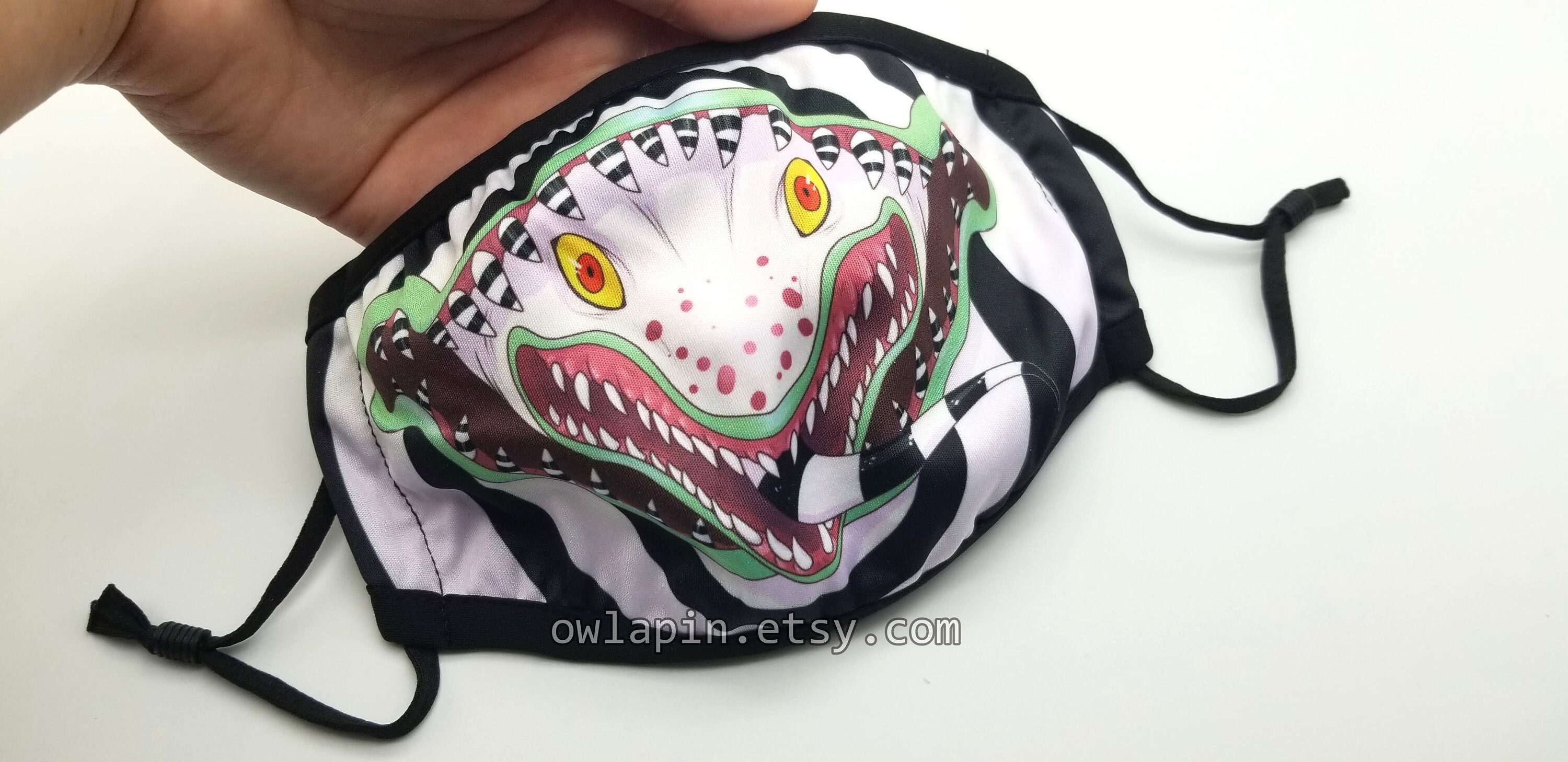 Beetlejuice Sandworm Monster Dust Face Mask With Filter Pocket - Etsy