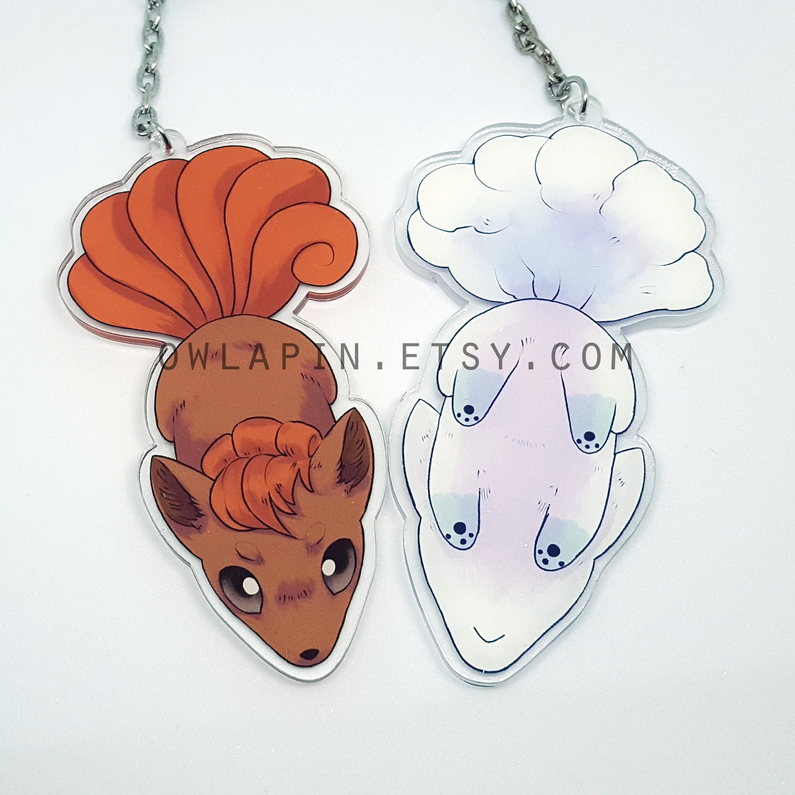 Vulpix Alola Form Pokemon Phone Charm Keychain Cute Paws - Etsy