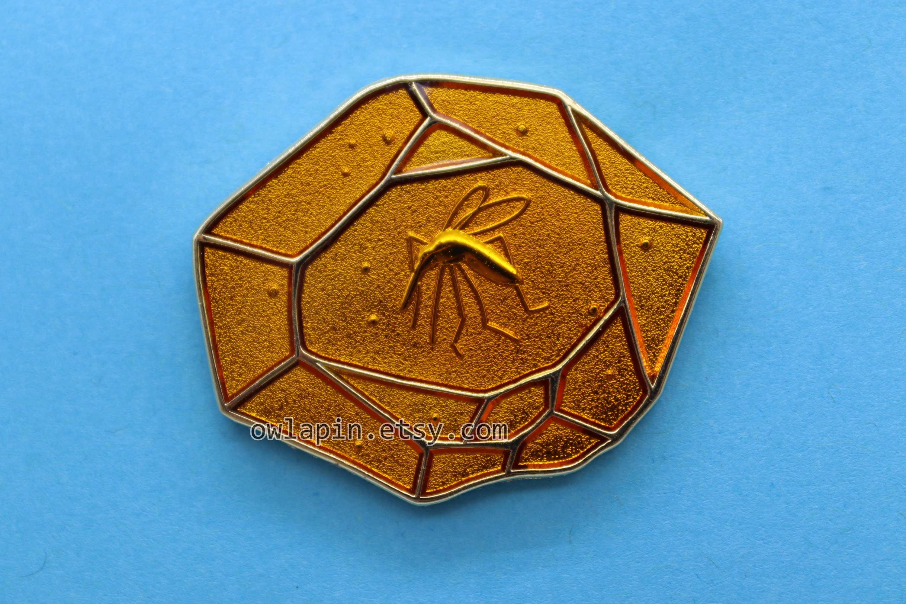 Jurassic Park Amber Mosquito Enamel Pin - Etsy