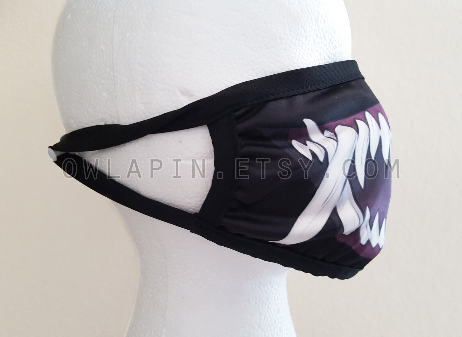 Demon Oni Tusk Monster Dust Face Mask With Filter Pocket | Etsy