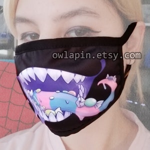 Candy Monster Creepy Cute Dust Face Mask With Filter Pocket - Etsy