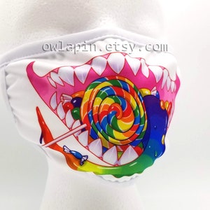Candy Monster Creepy Cute Dust Face Mask With Filter Pocket - Etsy