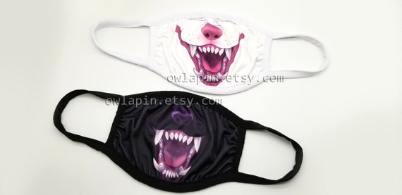 Wolf Animal Dust Face Mask With Filter Pocket - Etsy Australia