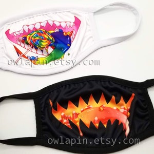 Candy Monster Creepy Cute Dust Face Mask With Filter Pocket - Etsy