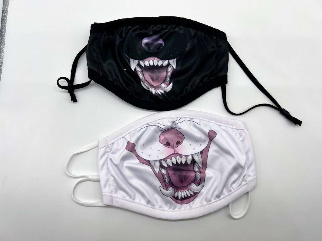 Wolf Animal Dust Face Mask With Filter Pocket - Etsy