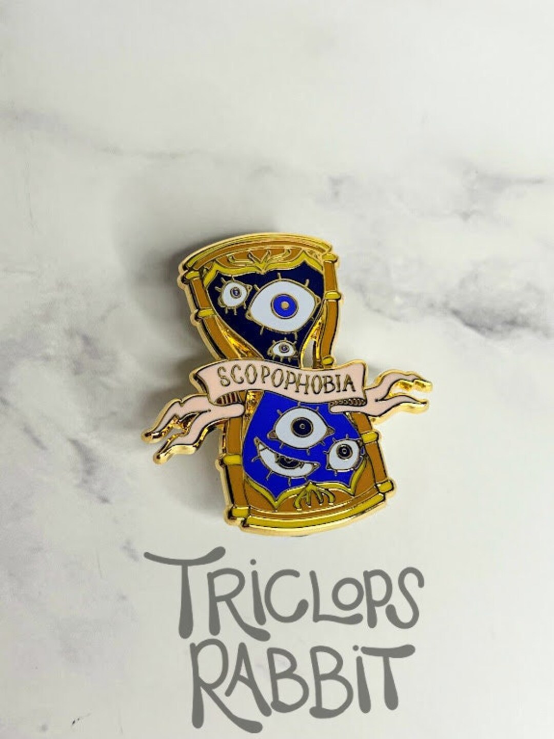 Scopophobia Hourglass Enamel Pin - Etsy
