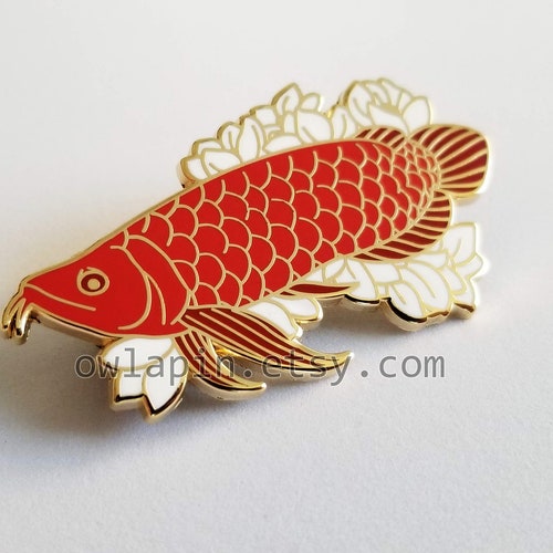 Arowana Fish Enamel Pin 2.25 - Etsy
