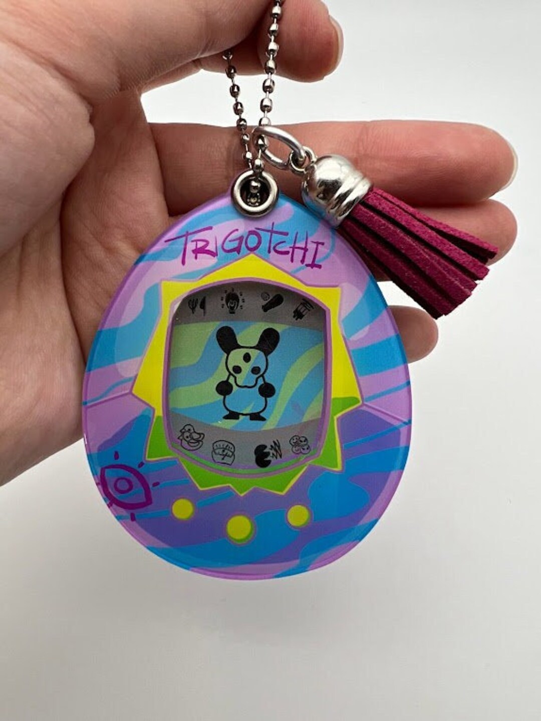 Virtual Pet Photo Frame Keychain - Etsy