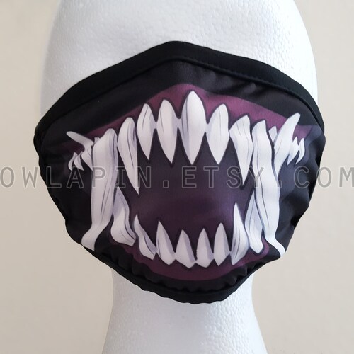 Candy Monster Creepy Cute Dust Face Mask With Filter Pocket | Etsy