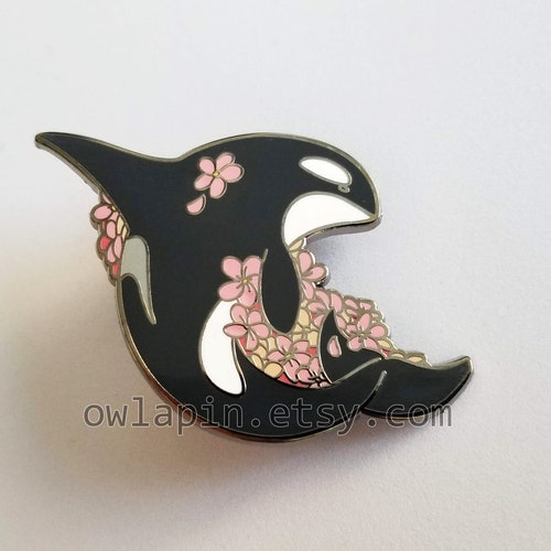 Orca Killer Whale Enamel Pin 2 1/4 - Etsy