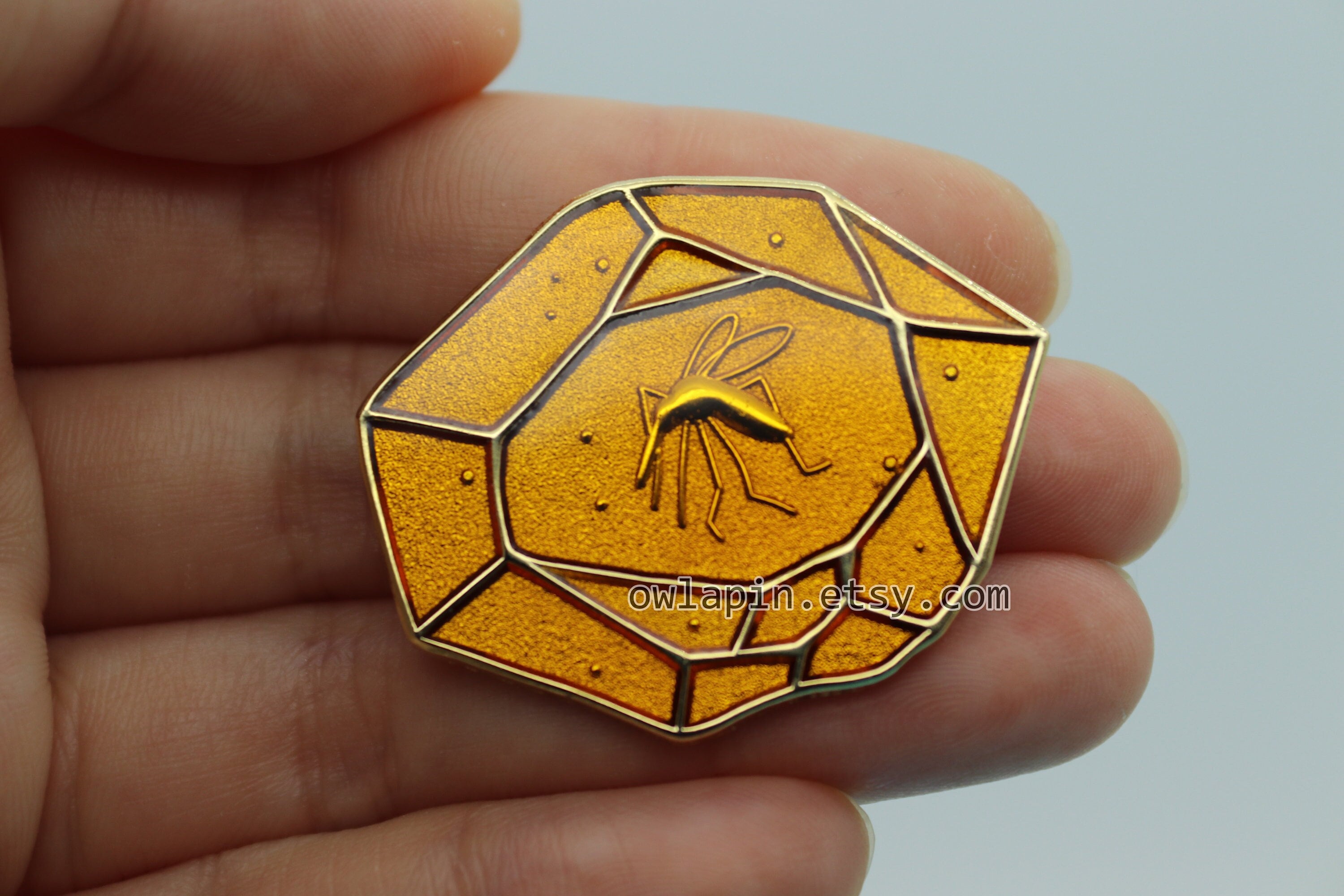 Jurassic Park Amber Mosquito Enamel Pin - Etsy