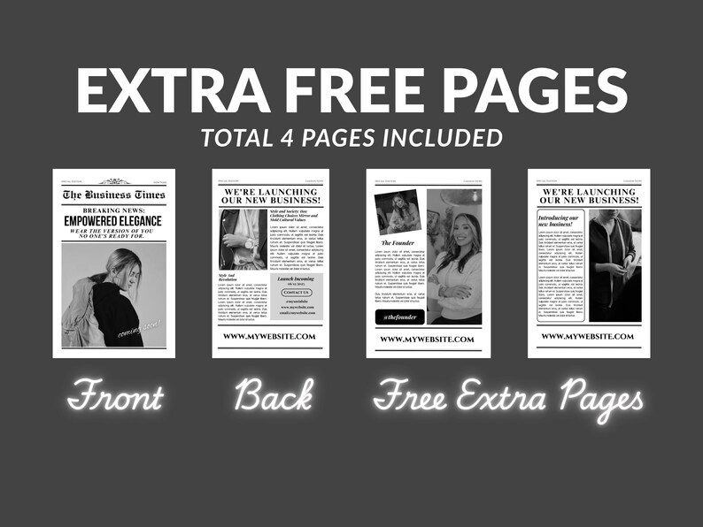 Editable Business Newspaper Template, Canva Custom Newspaper, DIY ...