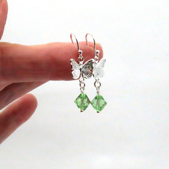 Swarovski crystal butterfly earrings store