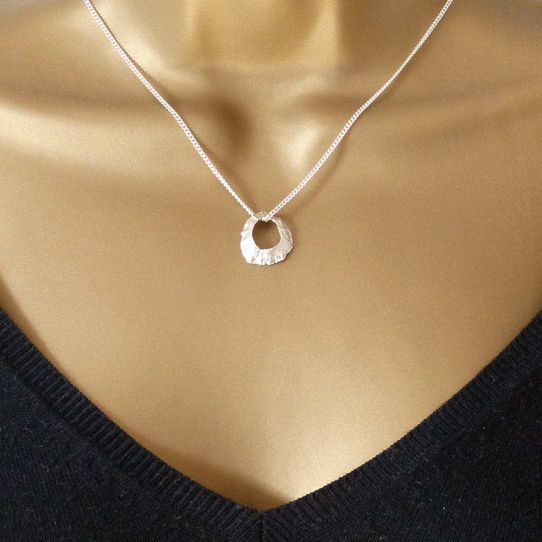 Silver Shell Necklace, the Strandline, Sterling Silver Necklace, Limpet ...