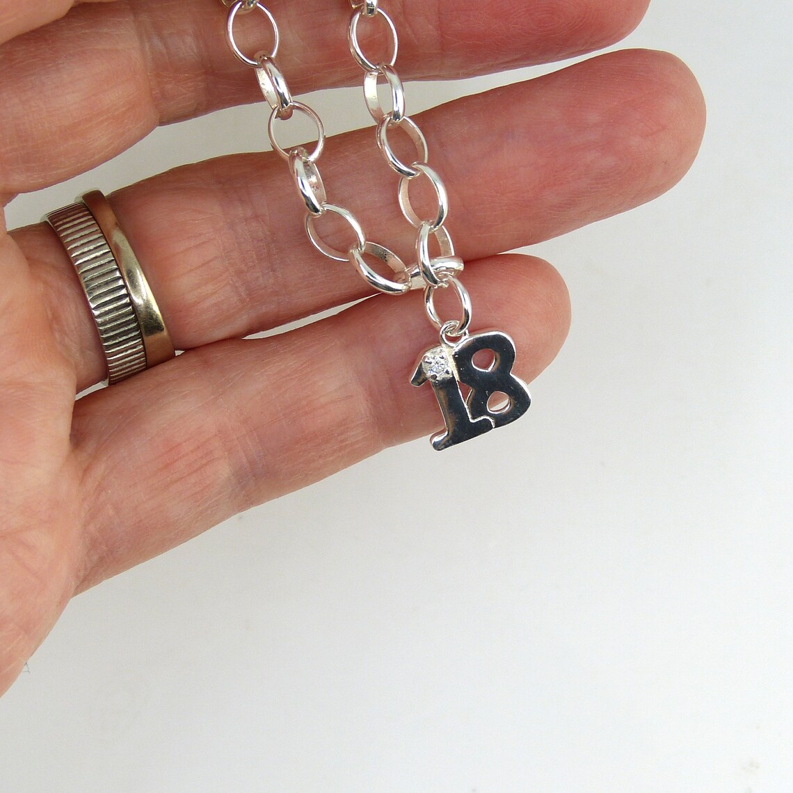 18th Birthday Gift Silver 18 Bracelet Sterling Silver 18 - Etsy