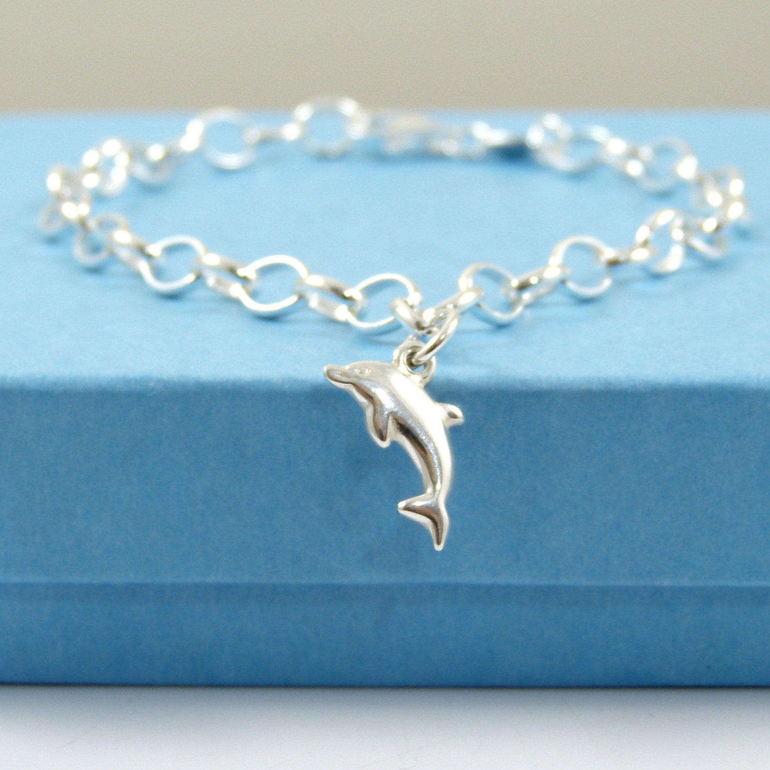 Sterling Silver Dophin Bracelet Silver Bracelet Sterling - Etsy