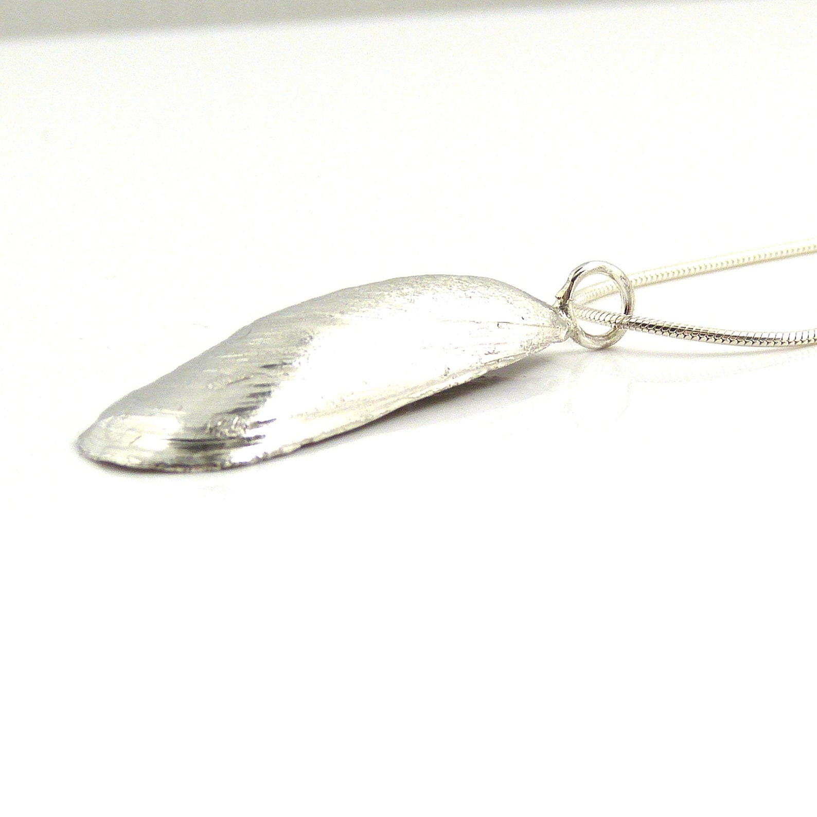 Sterling Silver Mussel Shell Necklace Sterling Necklace - Etsy