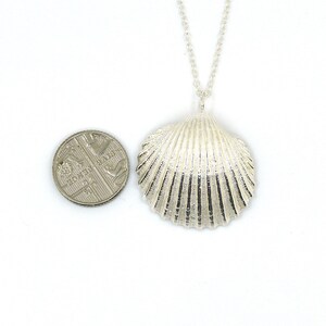 Sterling Silver Sea Shell Pendant, Necklace, Silver Seashell, Cast ...