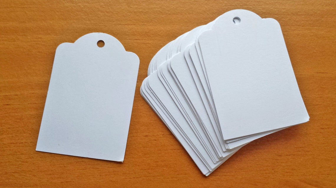 30 White Cardstock Paper Tags Price Tags for Craft Fairs 3 | Etsy