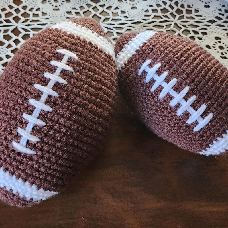 Crochet Football - Etsy