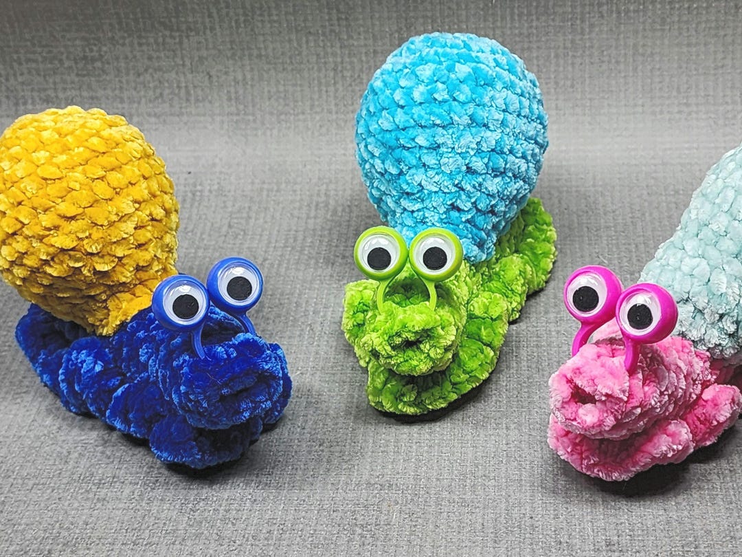Googly Eye Snail Crochet Pattern, Crochet Amigurumi Pattern by Rachael ...